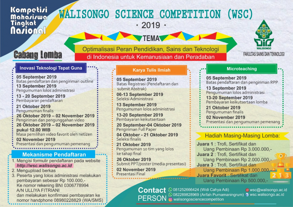 Kompetisi Mahasiswa Tingkat Nasional (WSC) Walisongo Science ...